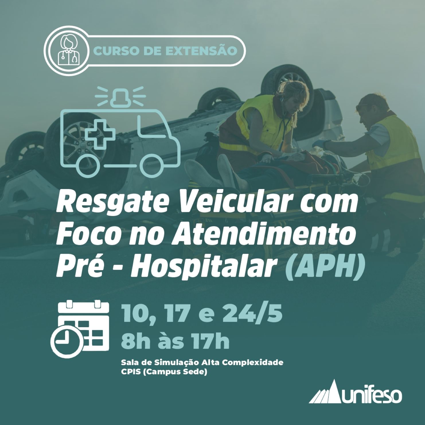 Cursos - Resgate Veicular com Foco no Atendimento Pré - Hospitalar (APH)